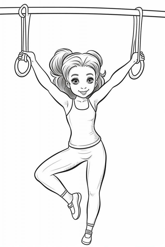 Gymnastics Color Sheet (Free & Printable)