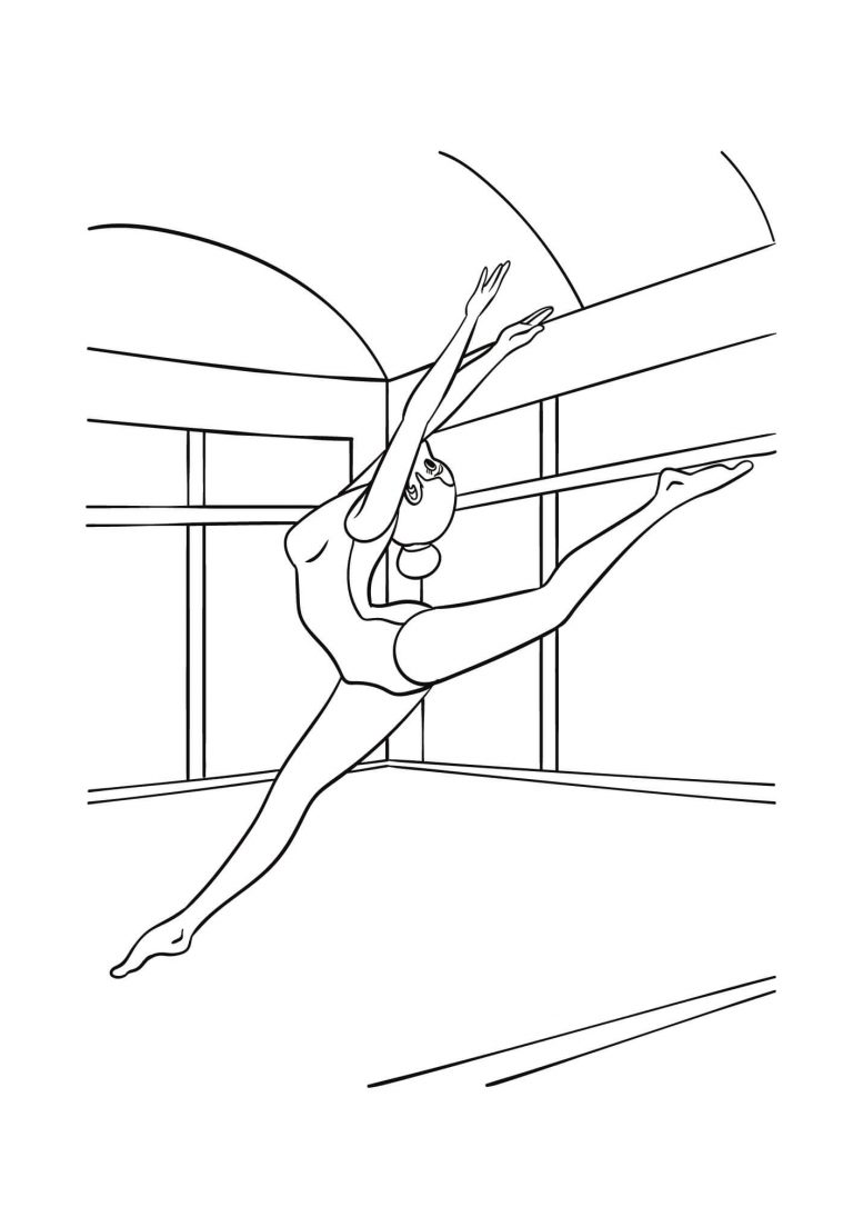 Gymnastics Color Sheet (Free & Printable)