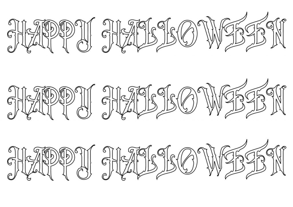 Happy Halloween Coloring Pictures (Free to print)