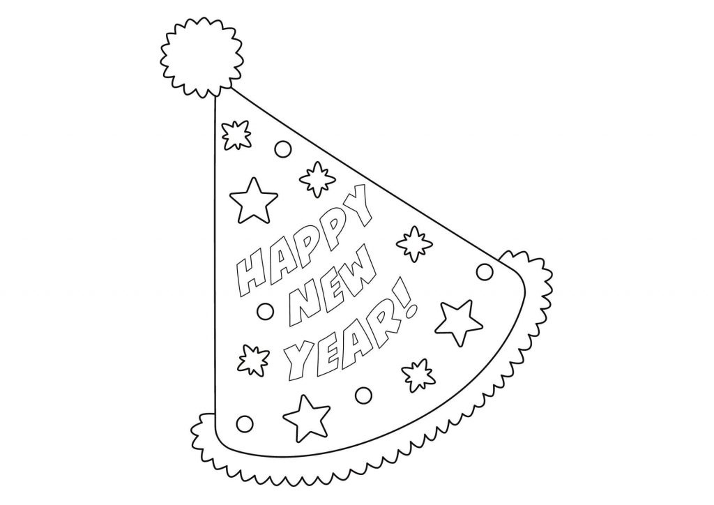 Happy New Year Color Sheet (Free to print)
