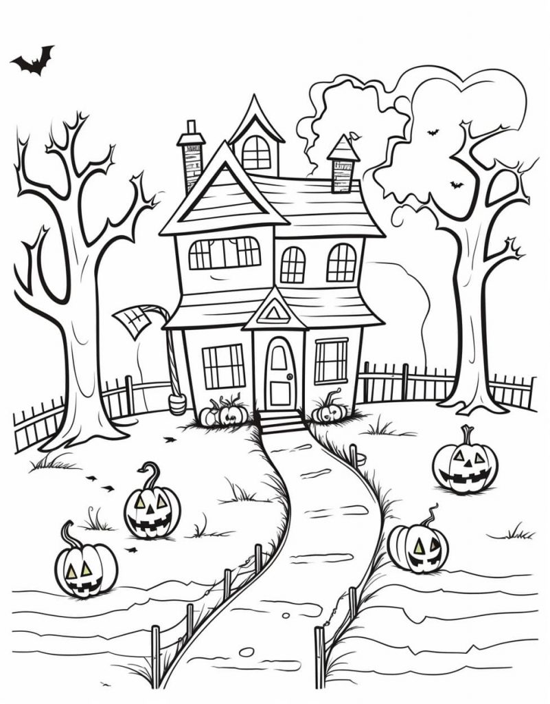 Haunted Mansion Color Sheets (Free + Printable)