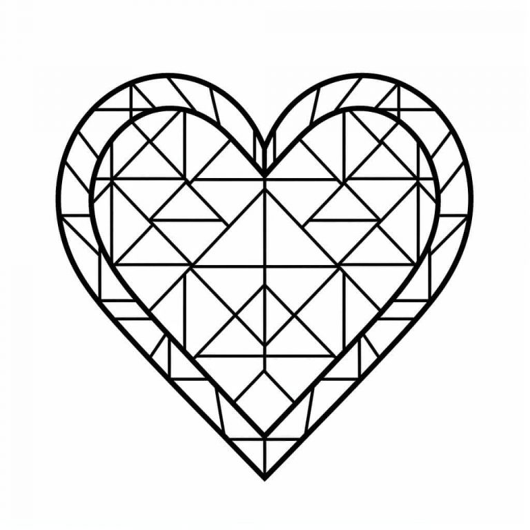 Corazón | Dibujos para imprimir y colorear (gratis) - Kokoprint.com