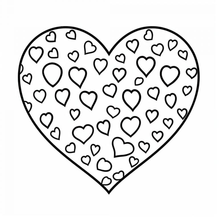 Corazón | Dibujos para imprimir y colorear (gratis) - Kokoprint.com