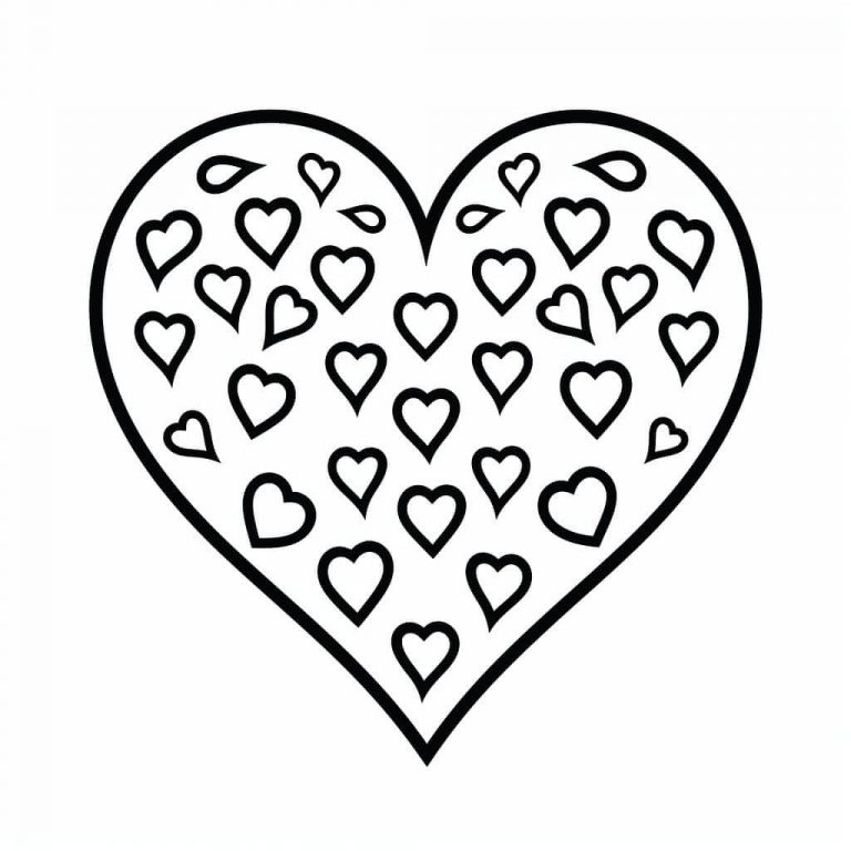 Corazón | Dibujos para imprimir y colorear (gratis) - Kokoprint.com
