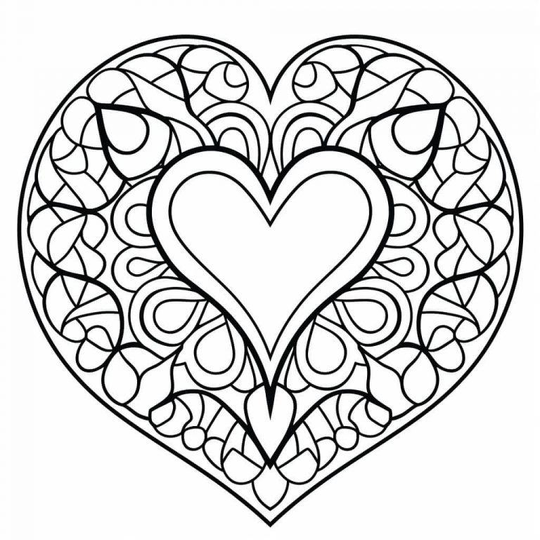 Corazón | Dibujos para imprimir y colorear (gratis) - Kokoprint.com