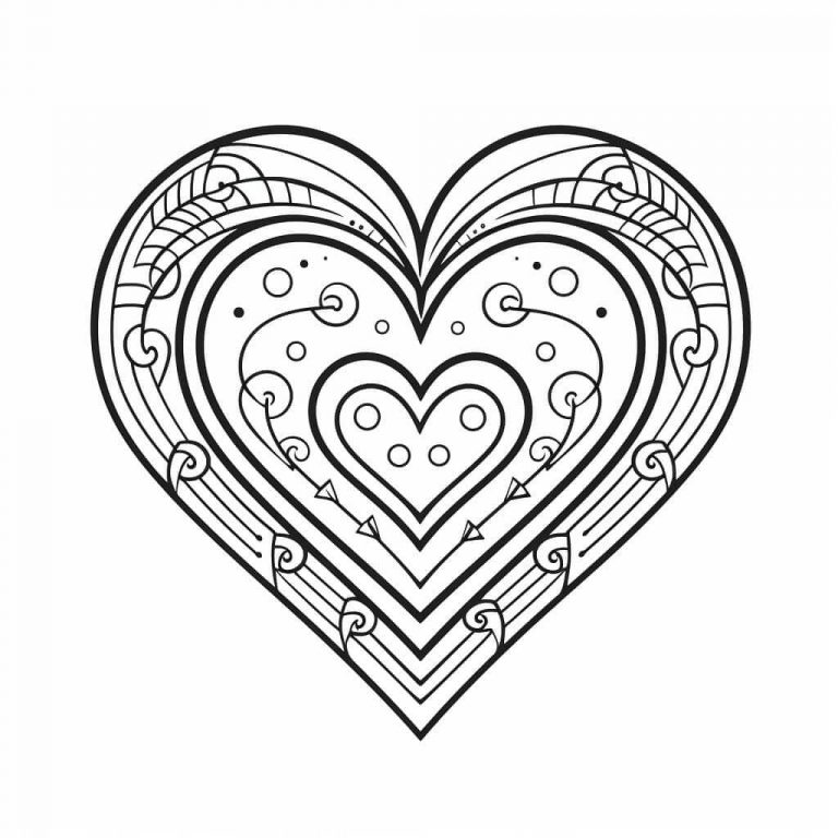 Corazón | Dibujos para imprimir y colorear (gratis) - Kokoprint.com