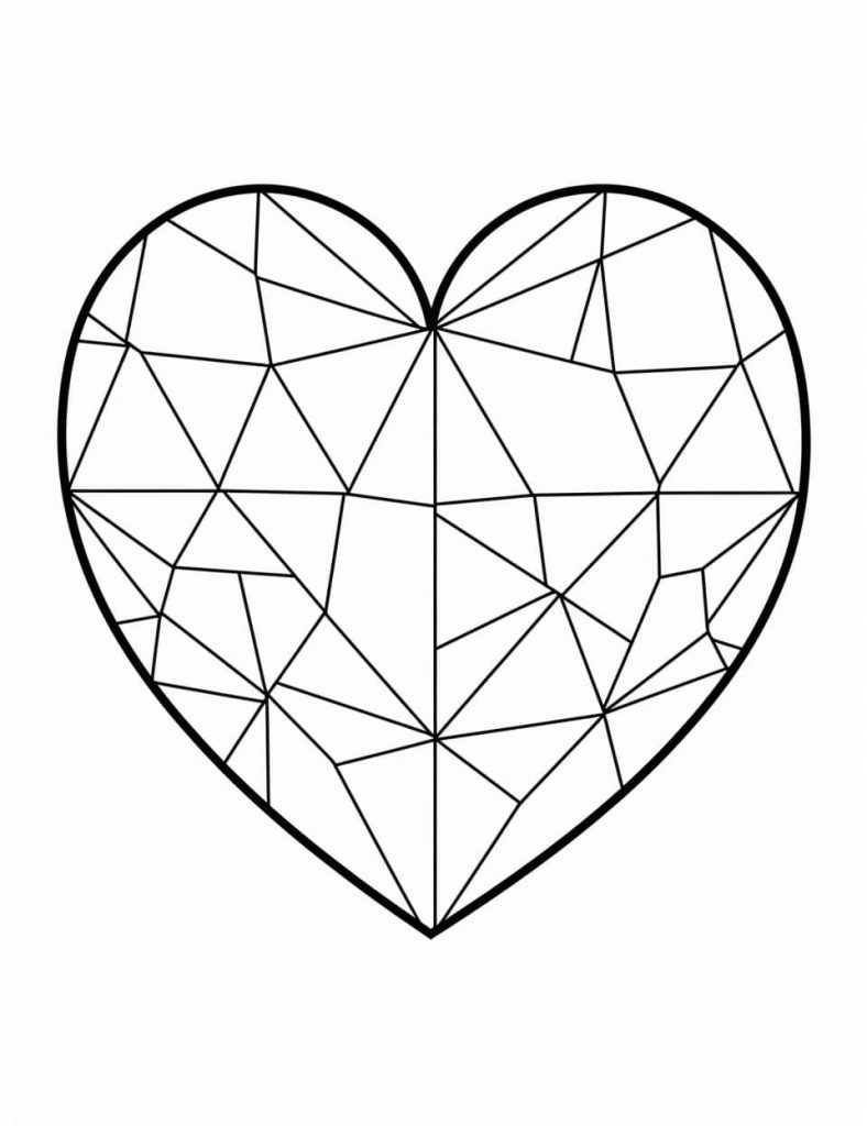Corazón | Dibujos para imprimir y colorear (gratis) - Kokoprint.com