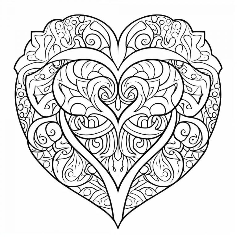 Corazón | Dibujos para imprimir y colorear (gratis) - Kokoprint.com