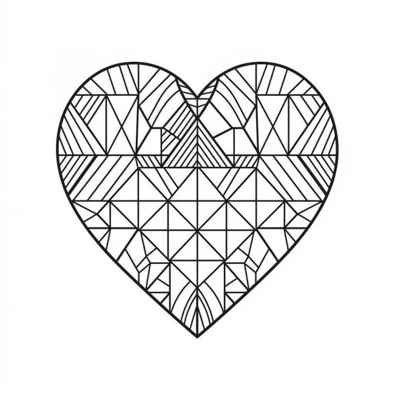 Corazón | Dibujos para imprimir y colorear (gratis) - Kokoprint.com