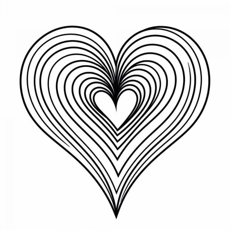 Corazón | Dibujos para imprimir y colorear (gratis) - Kokoprint.com