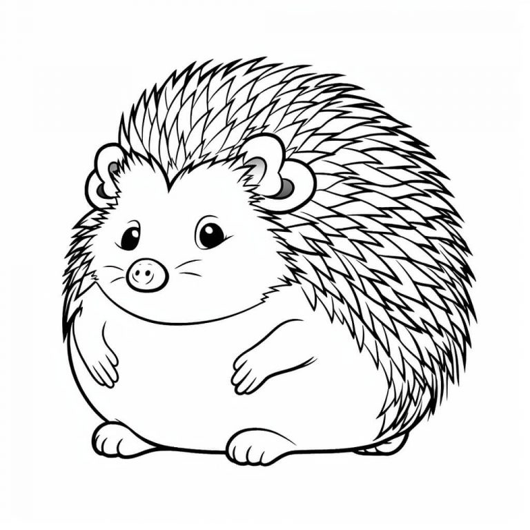 Hedgehog Color Sheets (Free & Printable)