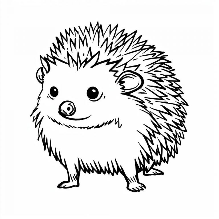 Hedgehog Color Sheets (Free & Printable)
