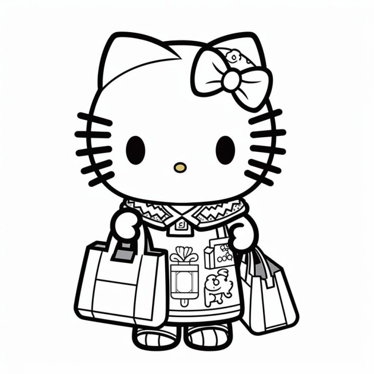 Hello Kitty Color Sheet (Free + Printable)