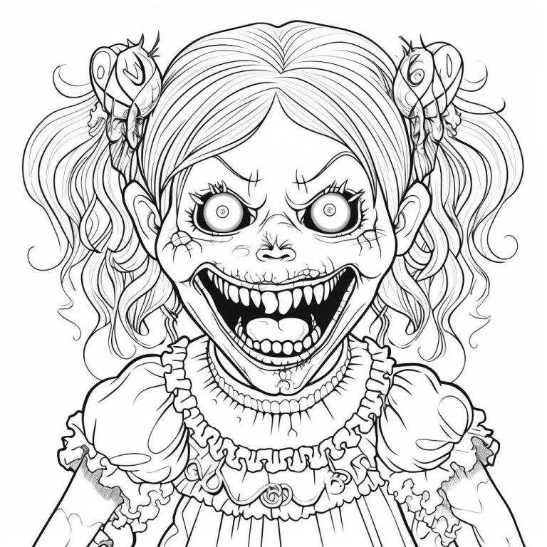 Horror Color Sheets (Free + Printable)