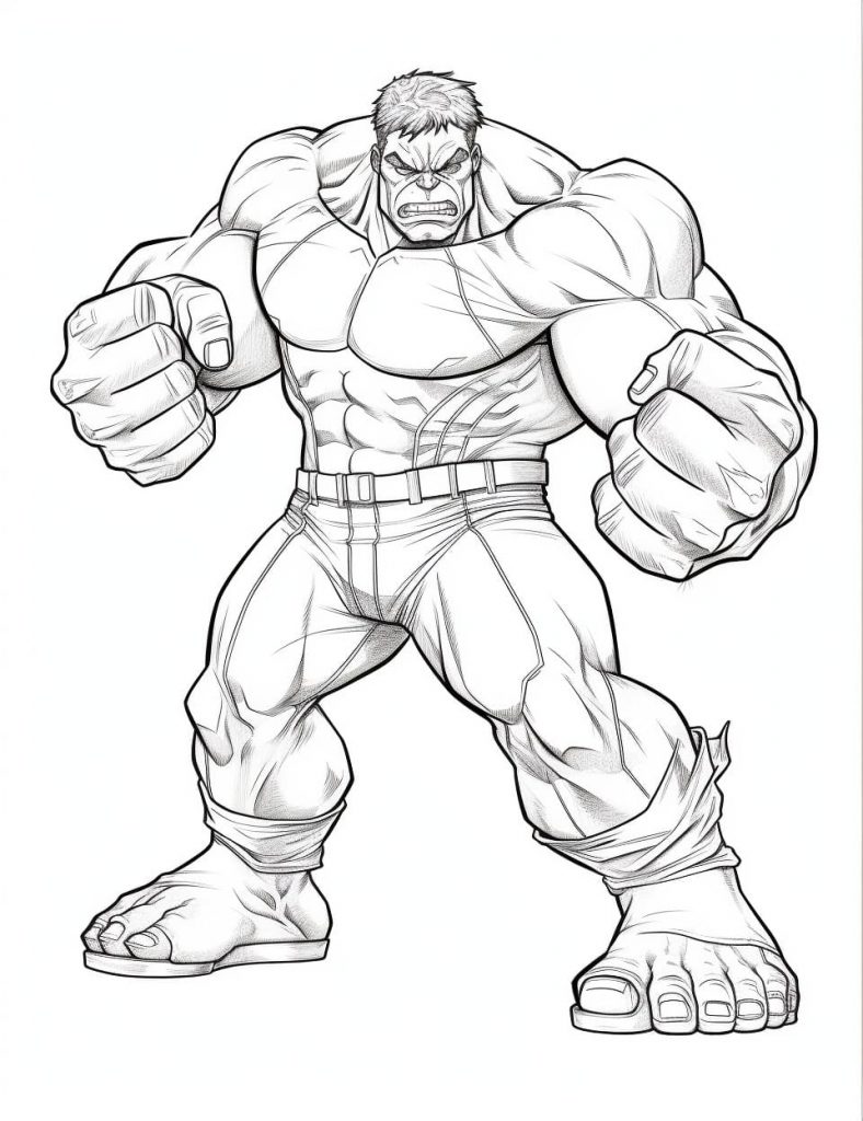 Hulk Color Sheet (Free + Printable)