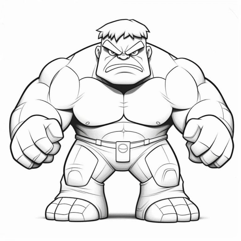 Hulk Color Sheet (Free + Printable)