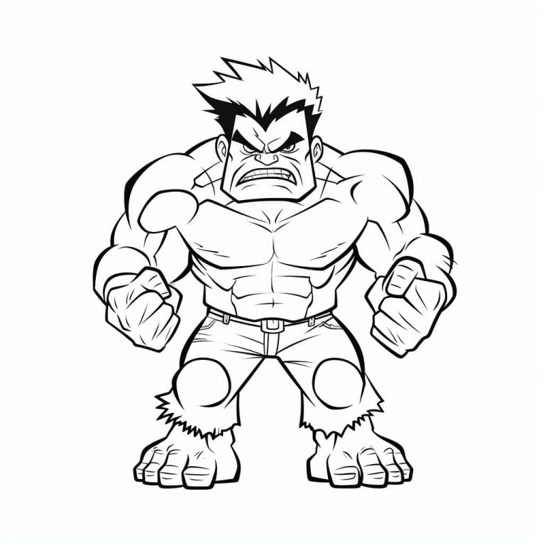 Hulk Color Sheet (Free + Printable)