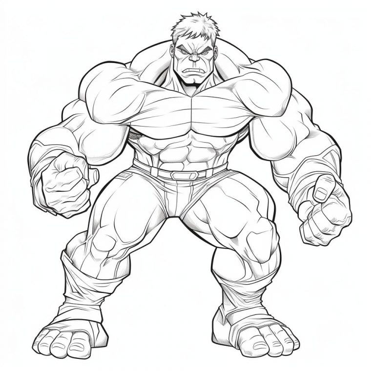Hulk Color Sheet (Free + Printable)