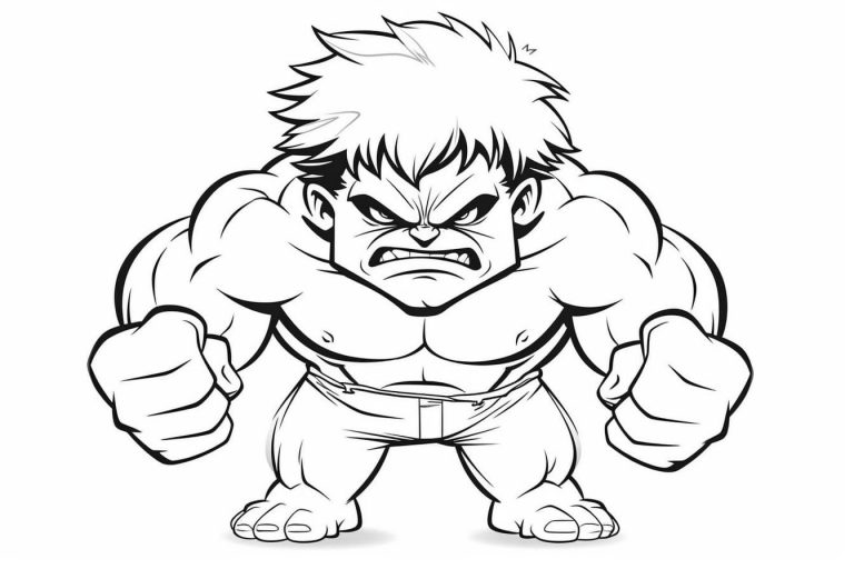 Hulk Color Sheet (Free + Printable)