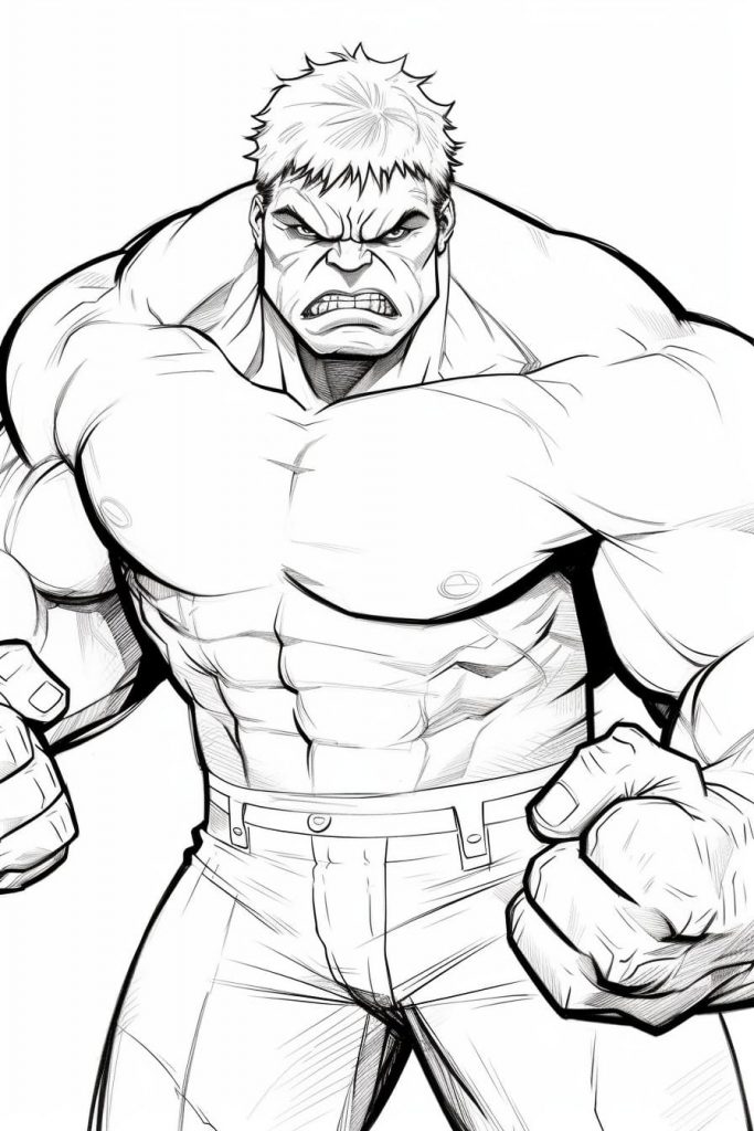 Hulk Color Sheet (Free + Printable)