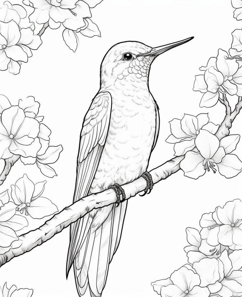 Hummingbird Color Sheets (Free and Printable)