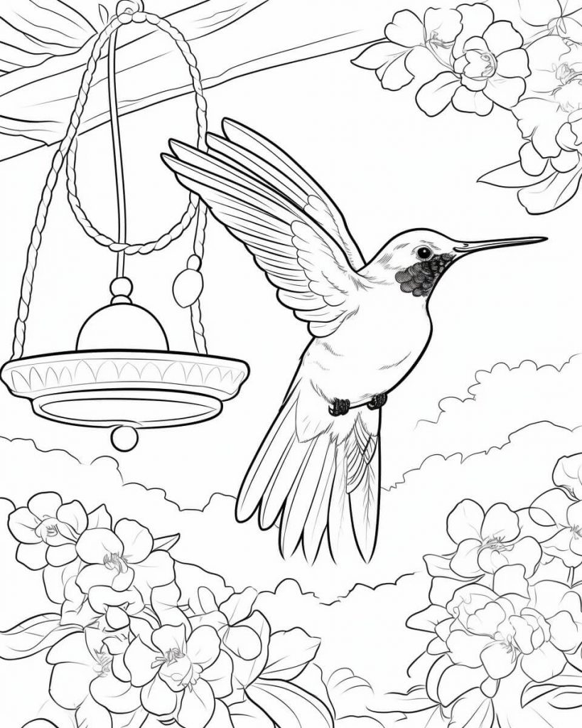 Hummingbird Color Sheets (Free and Printable)