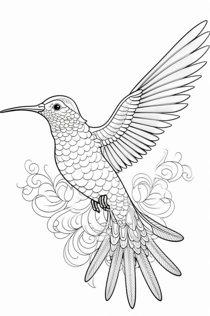 Hummingbird Color Sheets (Free and Printable)