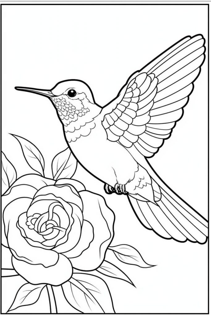 Hummingbird Color Sheets (Free and Printable)