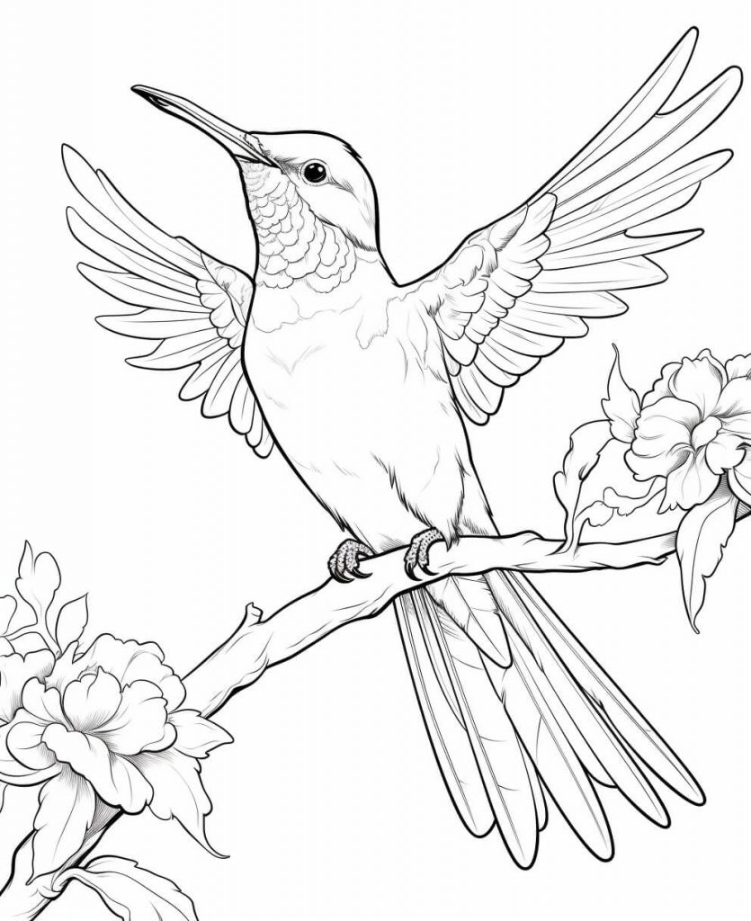 Hummingbird Color Sheets (Free and Printable)