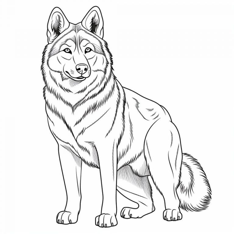 Husky Dogs Color Sheets (Free + Printable)