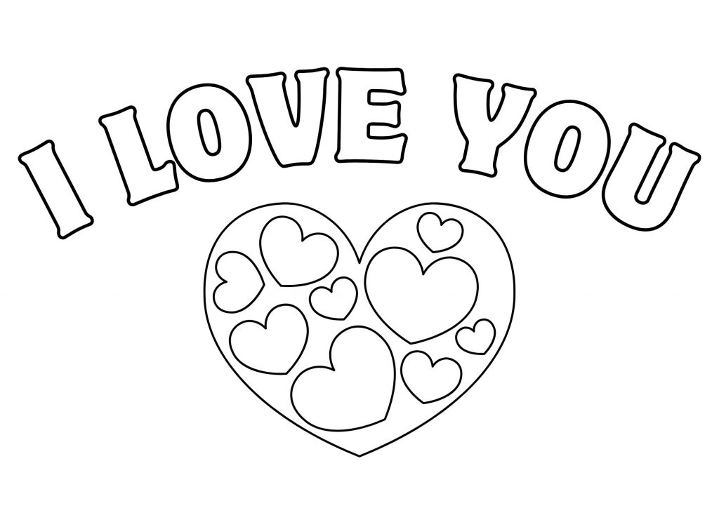 I Love You Color Sheets (Free to print)