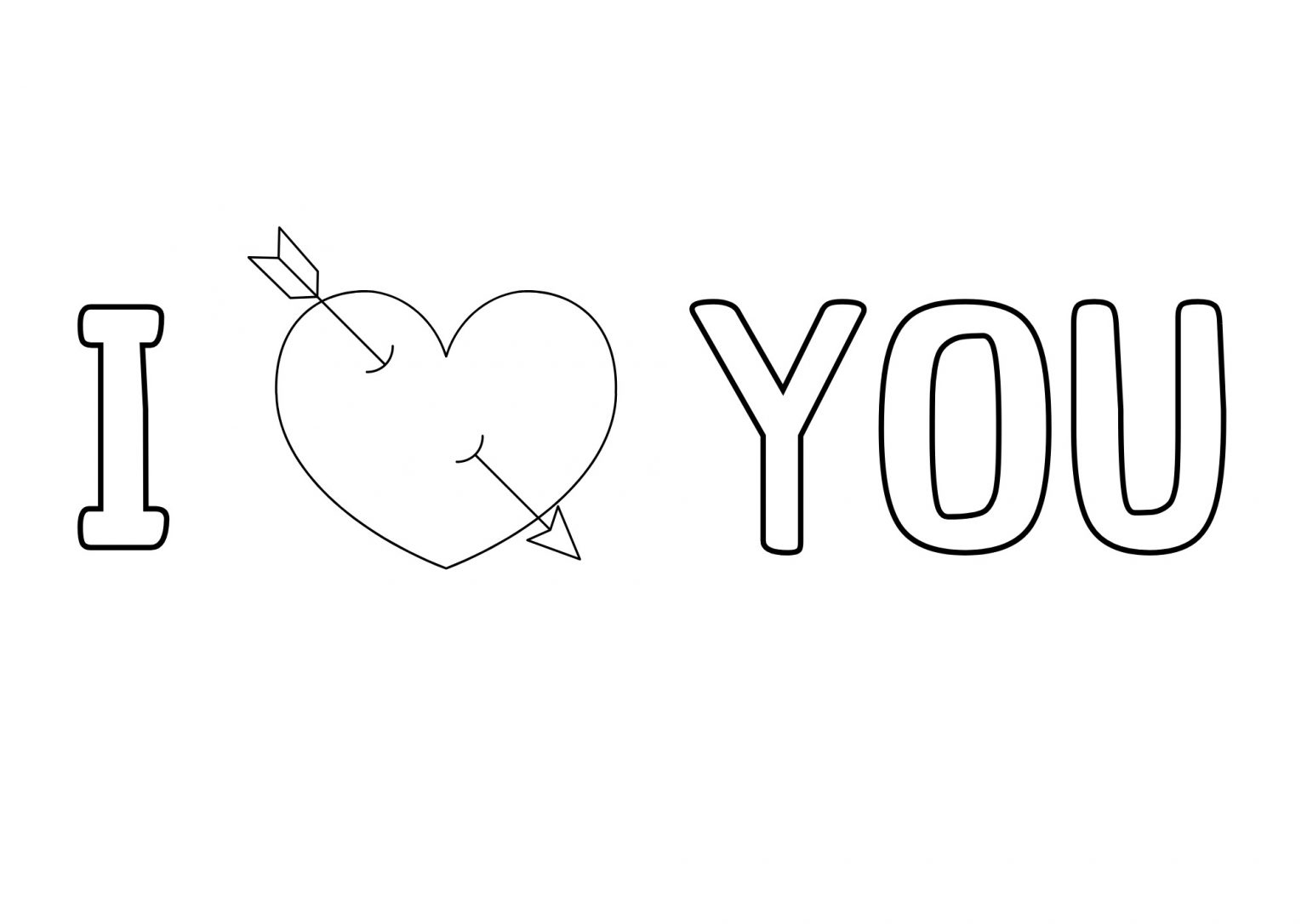 I Love You Color Sheets (Free to print)