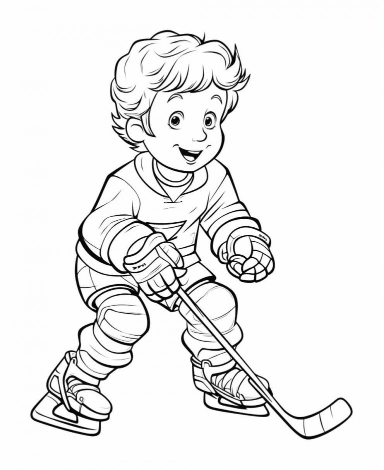 Hockey Color Sheet (Free & Printable) | Kokoprint.com