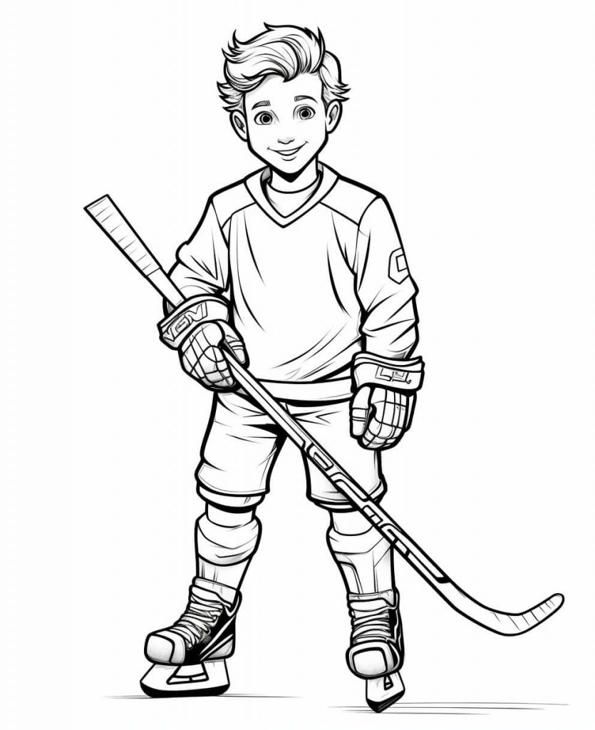 Hockey Color Sheet (Free & Printable) | Kokoprint.com