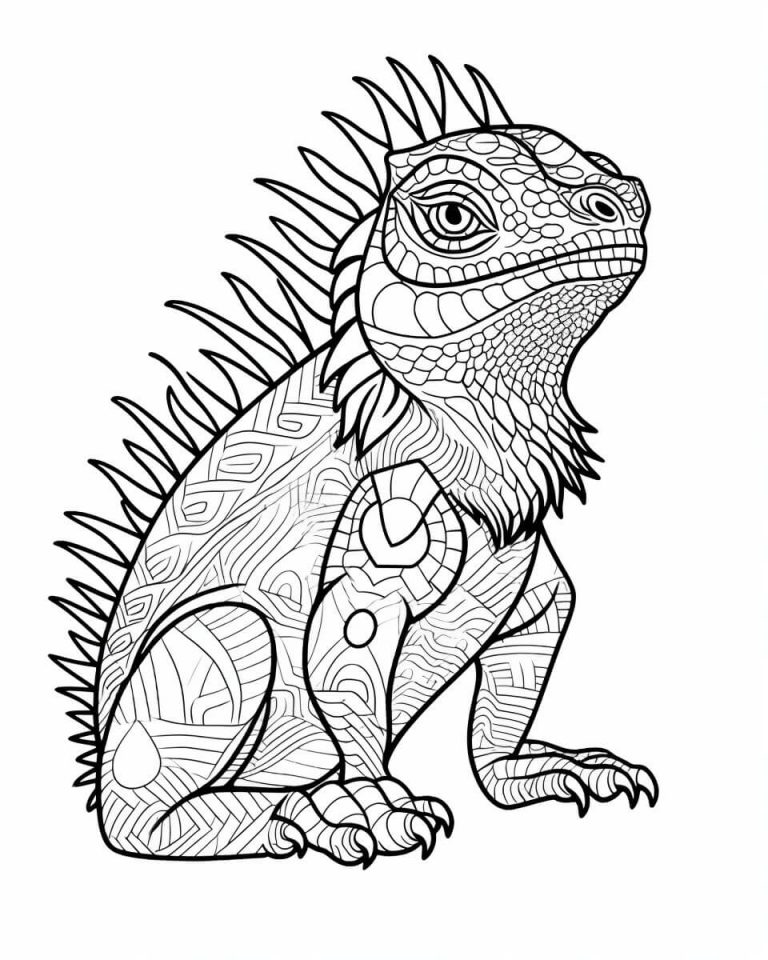 Iguana Color Sheets (Free & Printable)