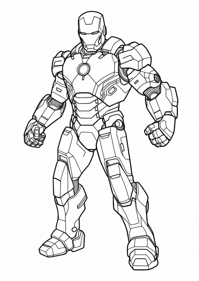 Iron Man Color Sheet (Free + Printable)