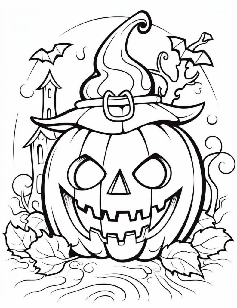 Jack O' Lantern Color Sheets (Free & Printable)