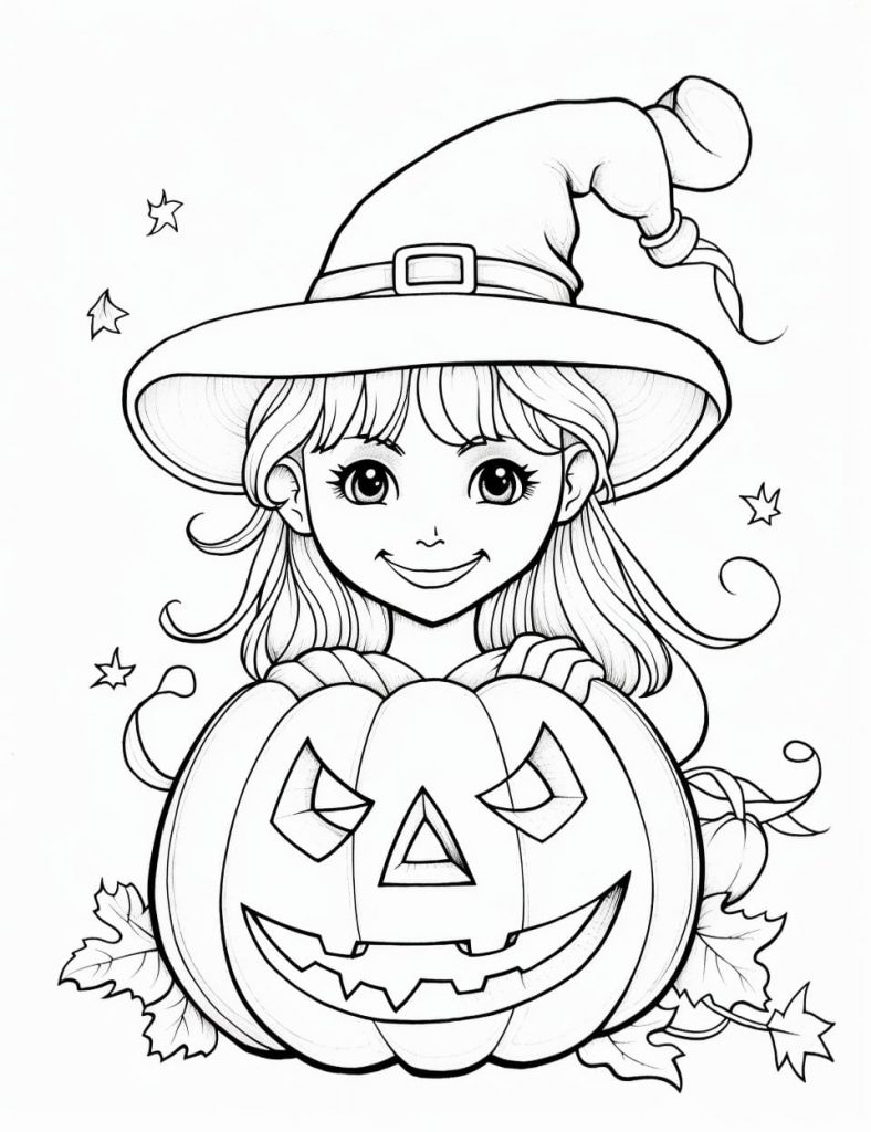 Jack O' Lantern Color Sheets (Free & Printable)