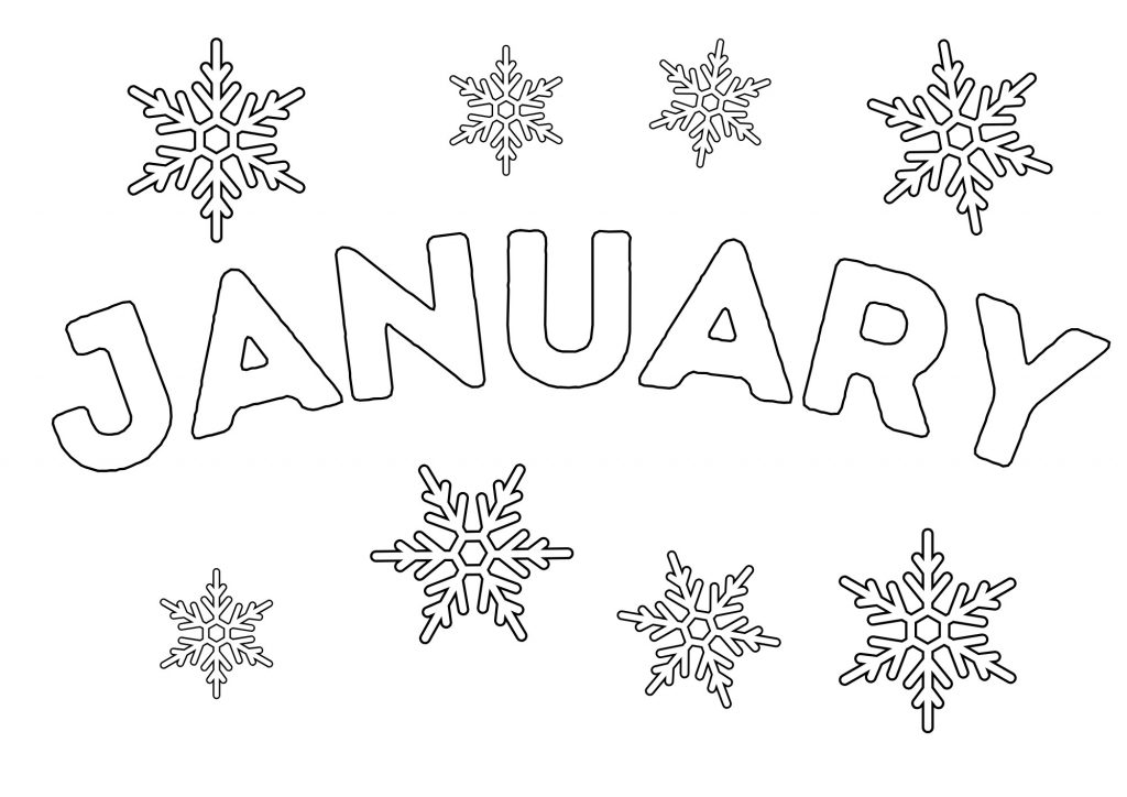 January Color Sheets (Free & Printable)