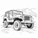 Jeep coloring sheets (free & printable)