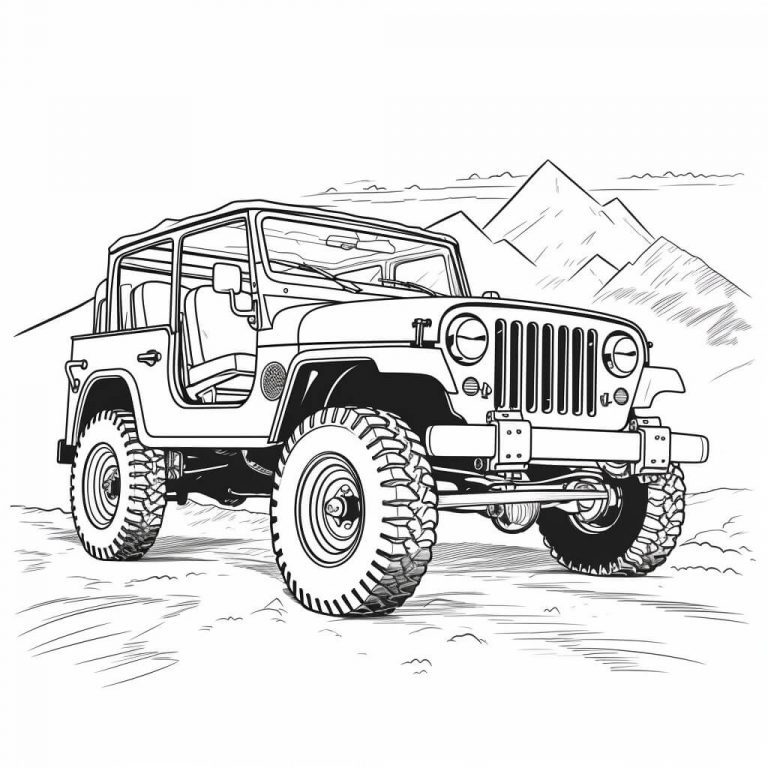 Jeep coloring sheets (free & printable)