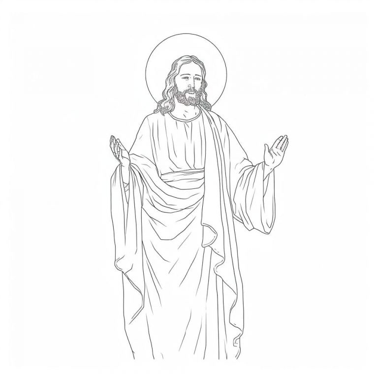 Jesus Color Sheet (Free + Printable)