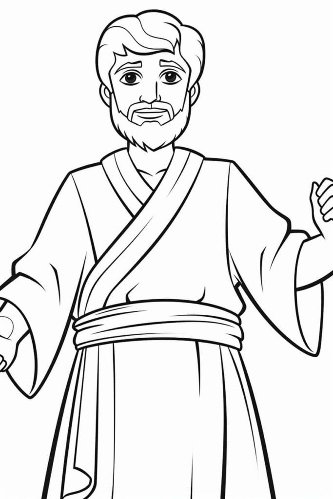 Joseph coloring pages from the Bible (free & printable)