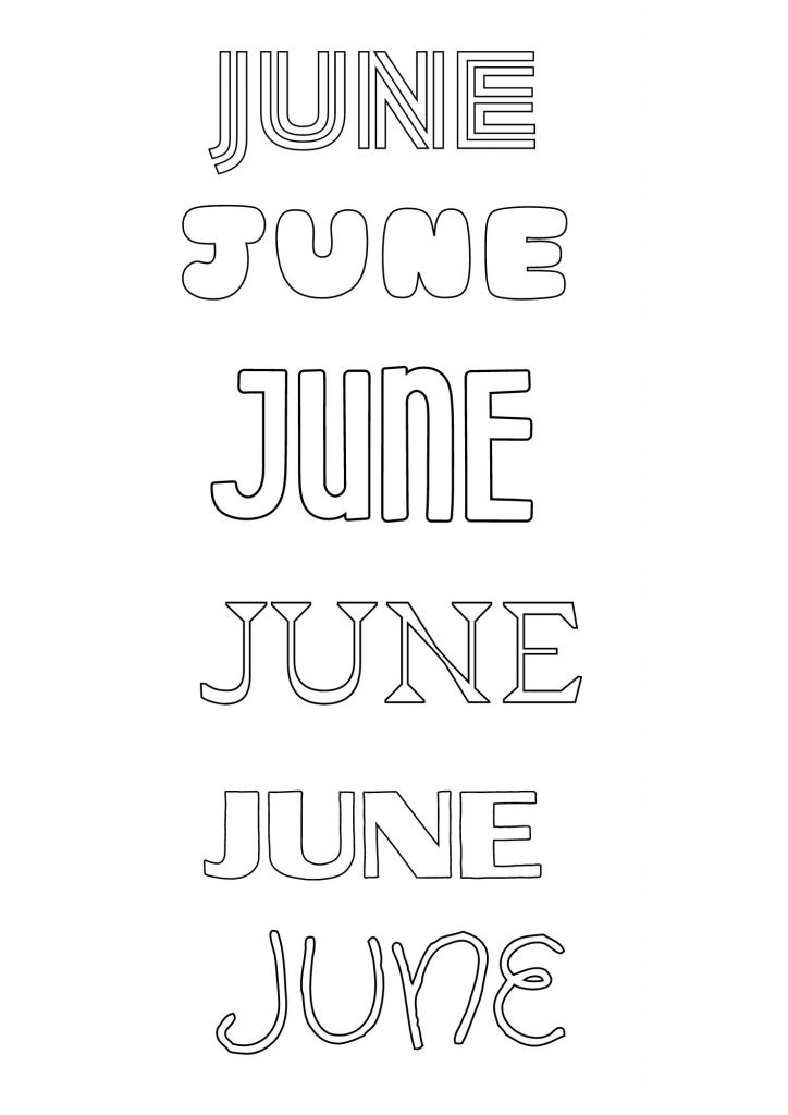 June Color Sheets (Free & Printable)