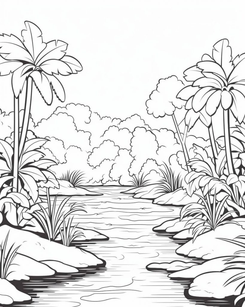 Jungle Color Sheets (Free + Printable)