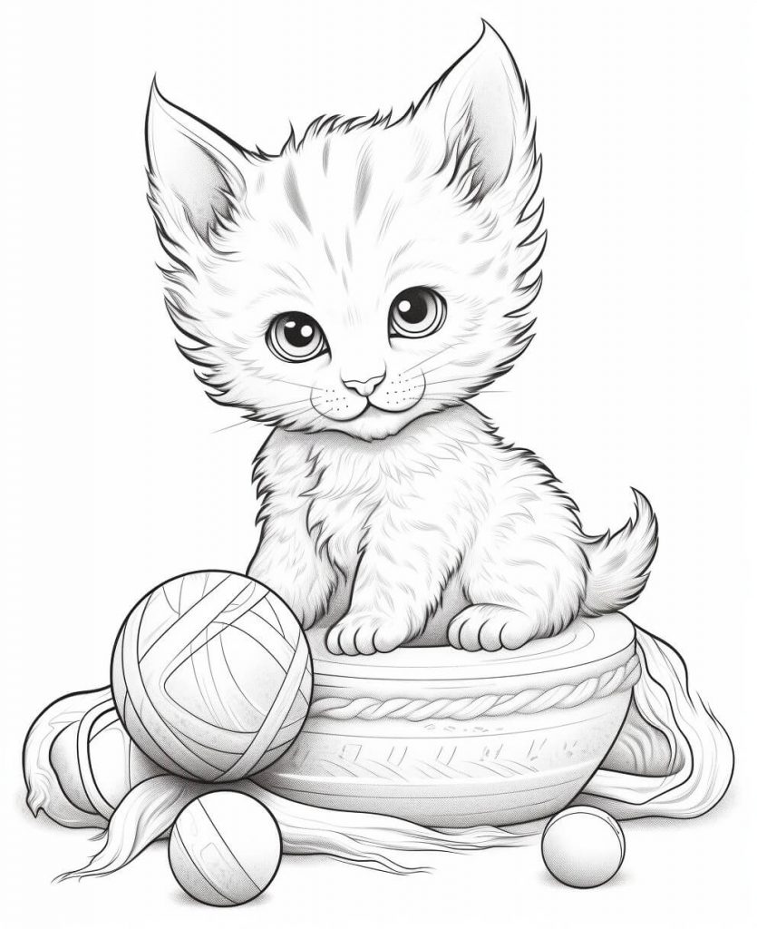 Kitten Color Sheets (Free & Printable)