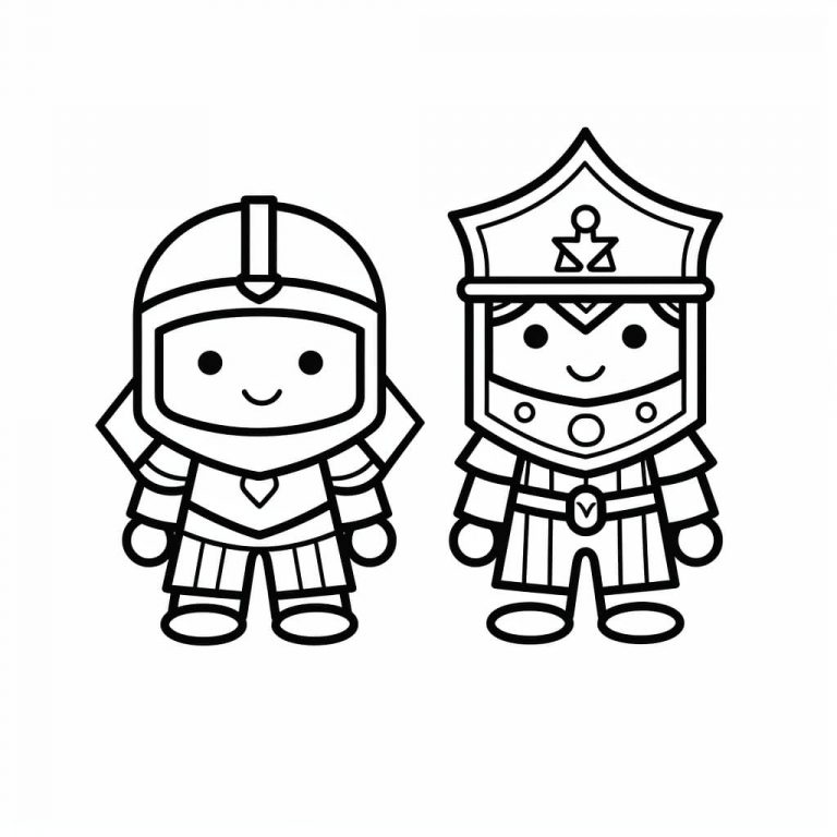 Knight Color Sheets (Free & Printable)