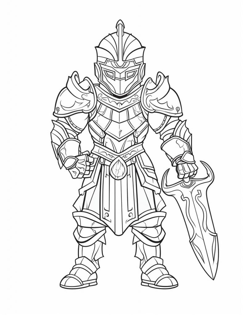 Knight Color Sheets (Free & Printable)