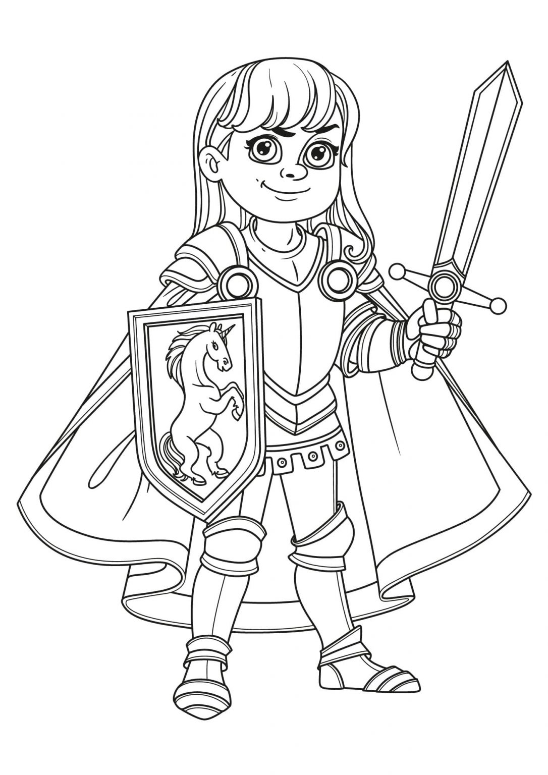 Knight Color Sheets (Free & Printable)