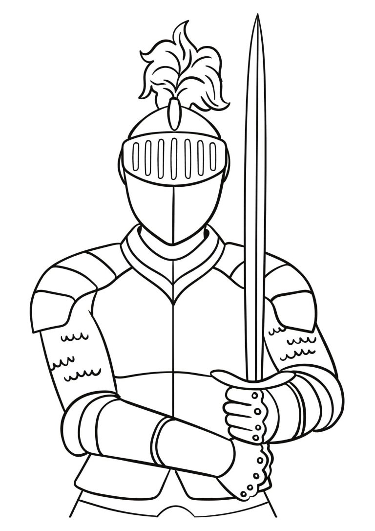 Knight Color Sheets (Free & Printable)